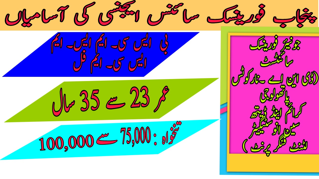NTS Punjab Forensic Science Agency Lahore Jobs 2021 Apply Online Roll No Slip Download nts-punjab-forensic-science-agency-lahore-jobs-2021-apply-online-roll-no-slip-download